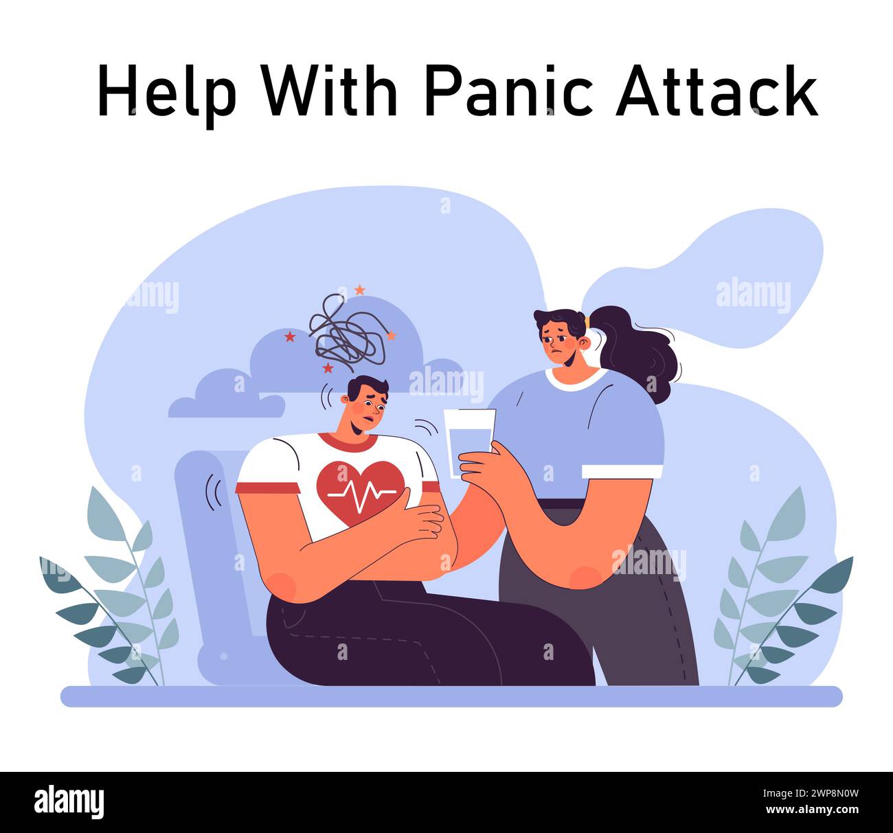 Panic attack. Mental health disorder. Phobia, frustration and constant ...