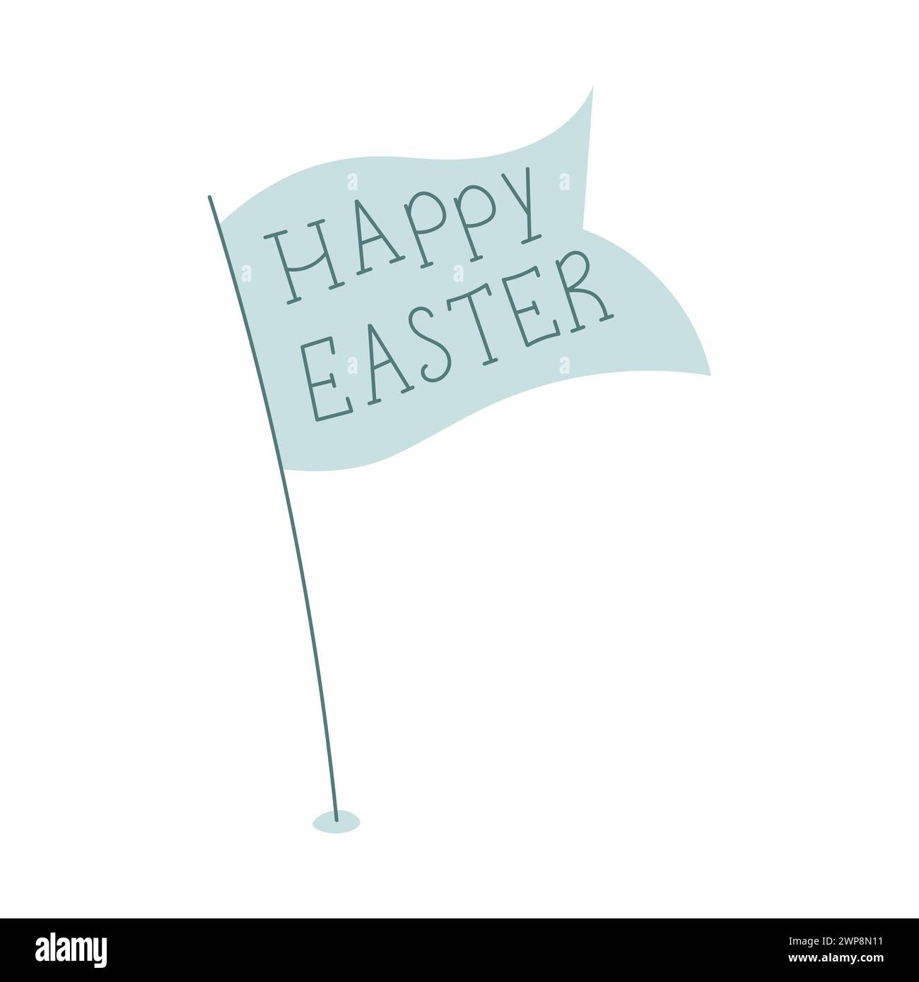 Small flag on stick Stock Vector Images - Alamy