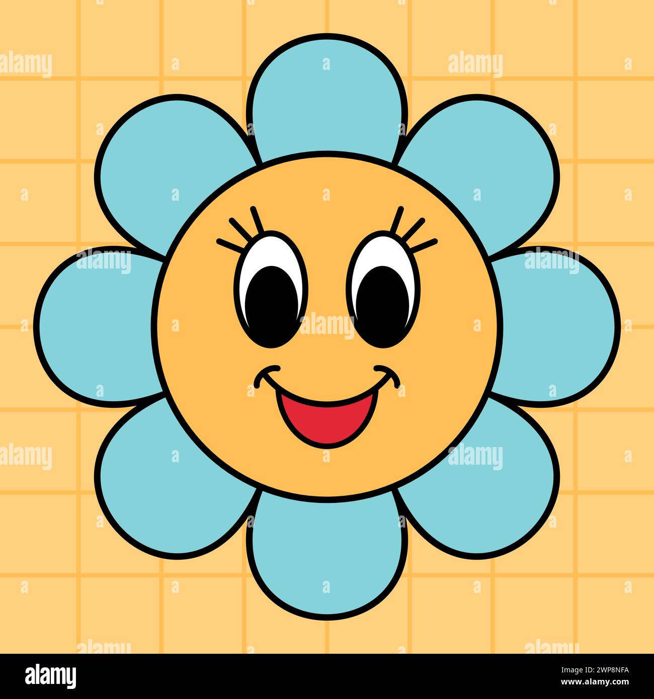 Flower cartoon design hi-res stock photography and images - Alamy