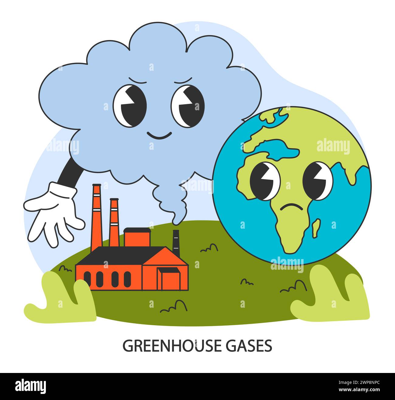 Greenhouse gases. Climate change and ecological crisis. Pollution and ...