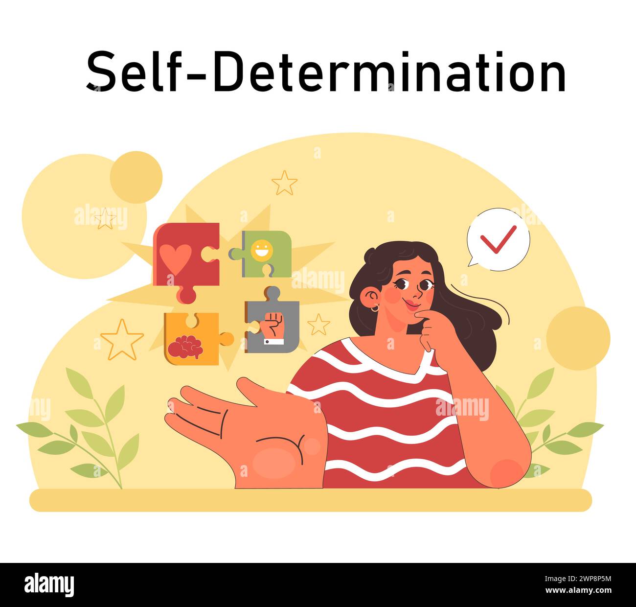 Positive psychology. Positive thinking and attitude. Optimistic mindset ...