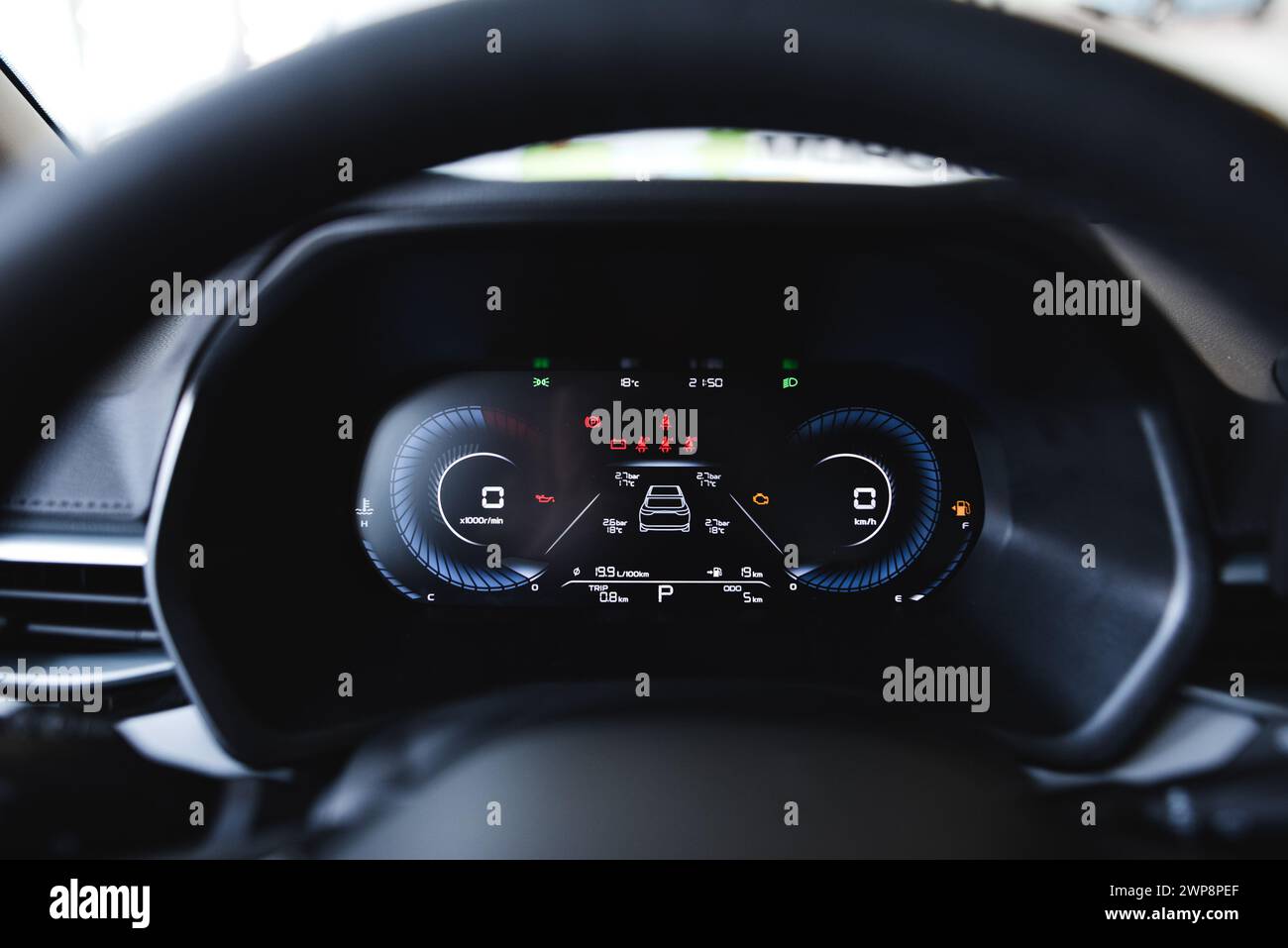 modern car dashboard. speed measurement Stock Photo - Alamy