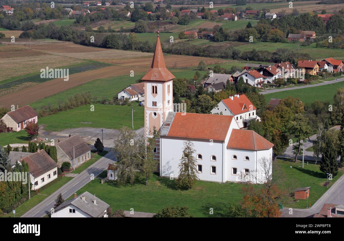 Parish Church of Saint Michael the Archangel in Ludina, Croatia Stock ...