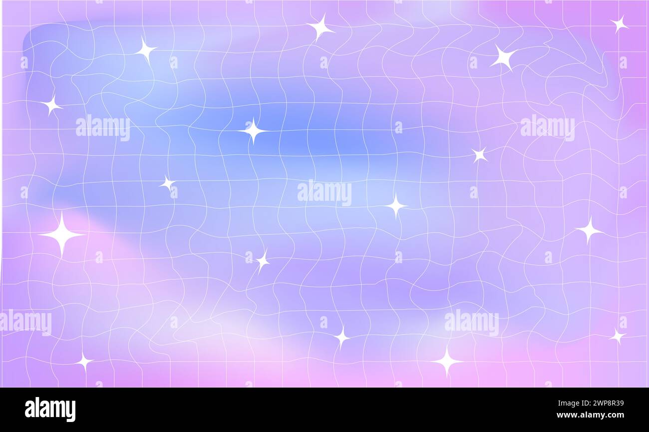 Groovy retro checkered wavy background. Stylish holographic backdrop ...