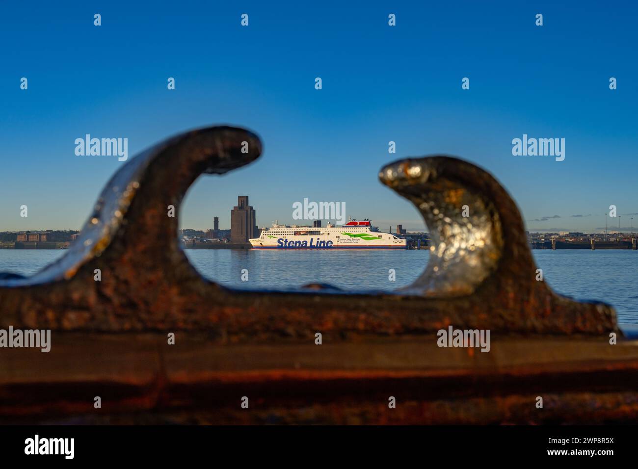 The Belfast ferry moored at Birkenhead ferry terminal Stock Photo - Alamy
