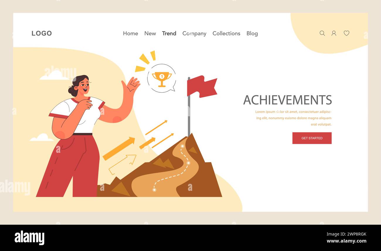 Positive psychology web banner or landing page. Positive thinking and ...