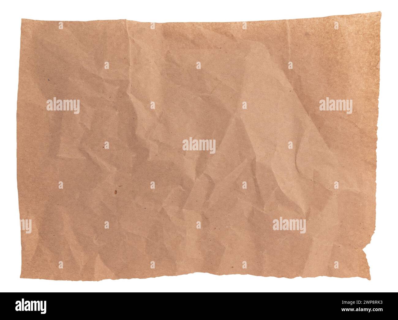 brown baking paper sheet isolated on white background, top view ...