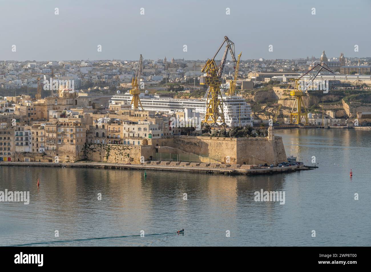 Panoramic aerial view of Senglea, Malta island Stock Photo - Alamy