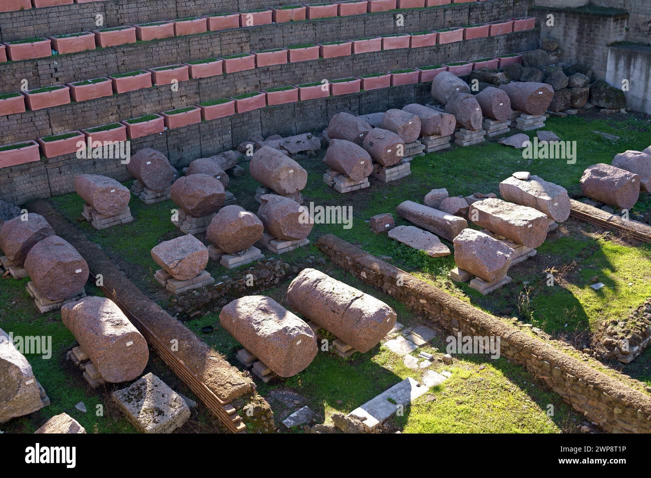 ROME, ITALY Roman ruins, excavations. Ruins of the roman Forum from the ...