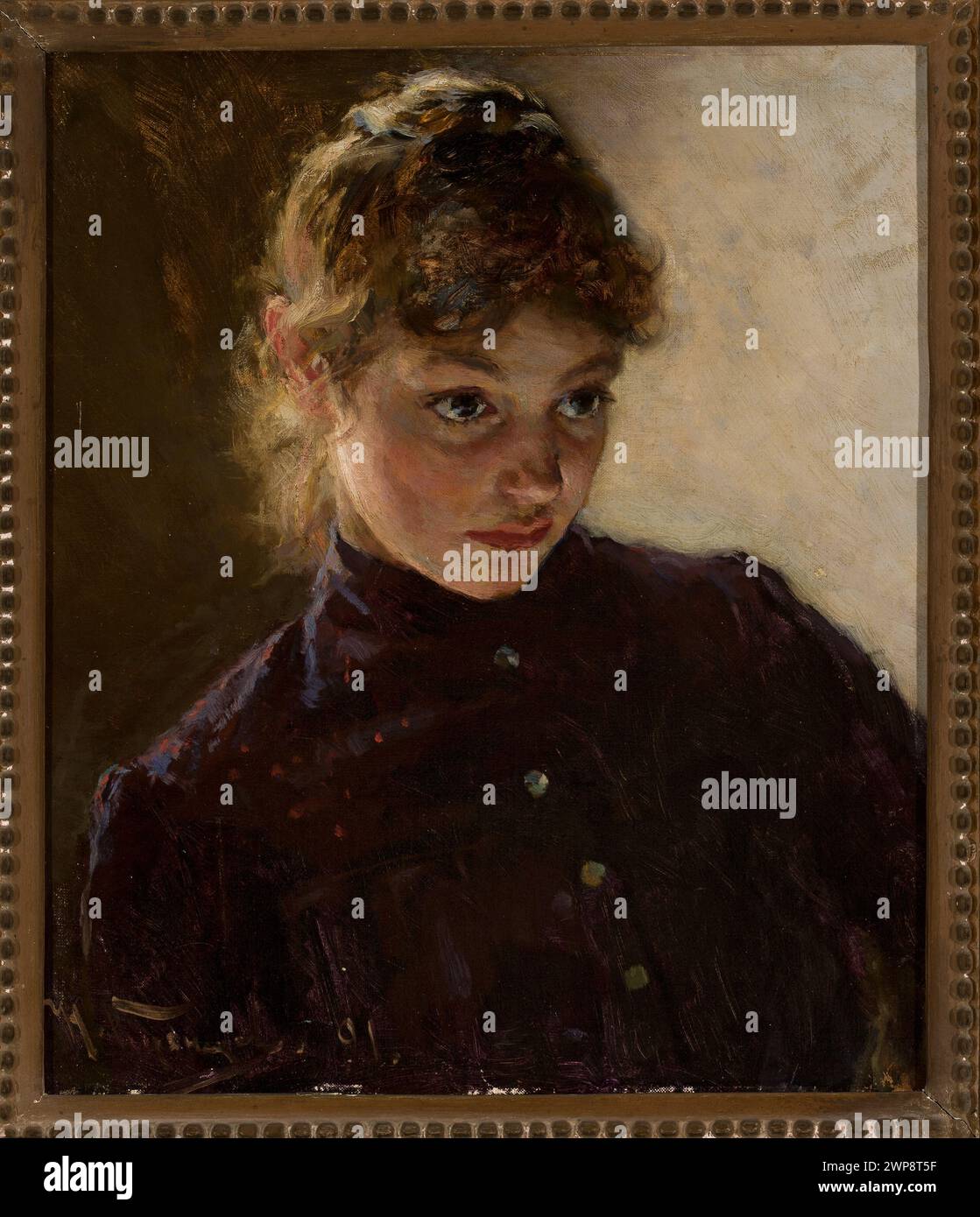 Portrait of the young girl; Kuznetsov, Nikolai Dmitrievich (1850-1930); 1891 (1891-00-00-1891-00 ...