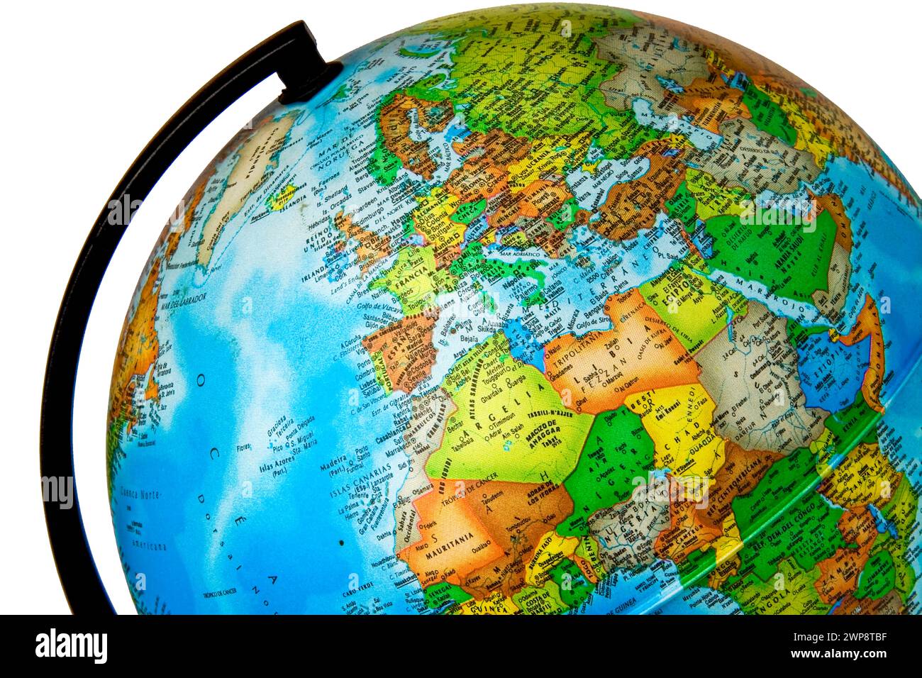 Europe Continent, Earth Globe White Background Stock Photo - Alamy