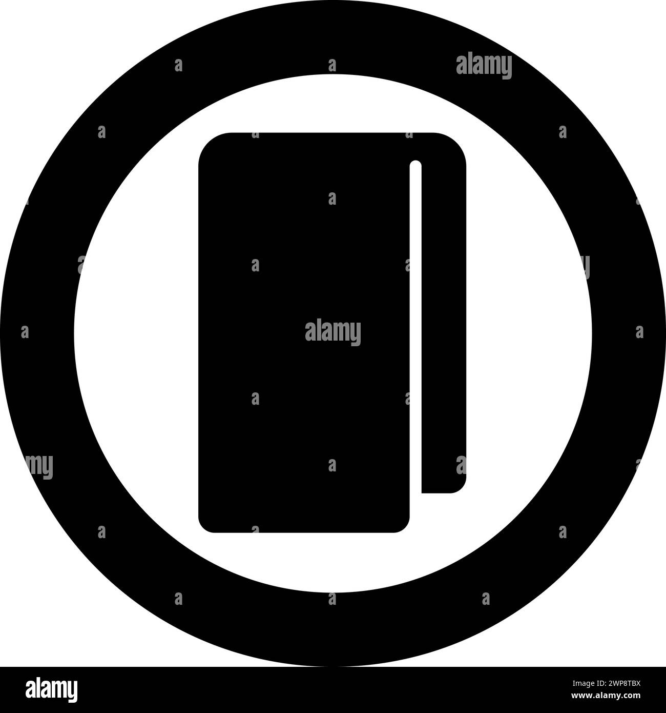 Towel stack of folded bath napkin icon in circle round black color ...