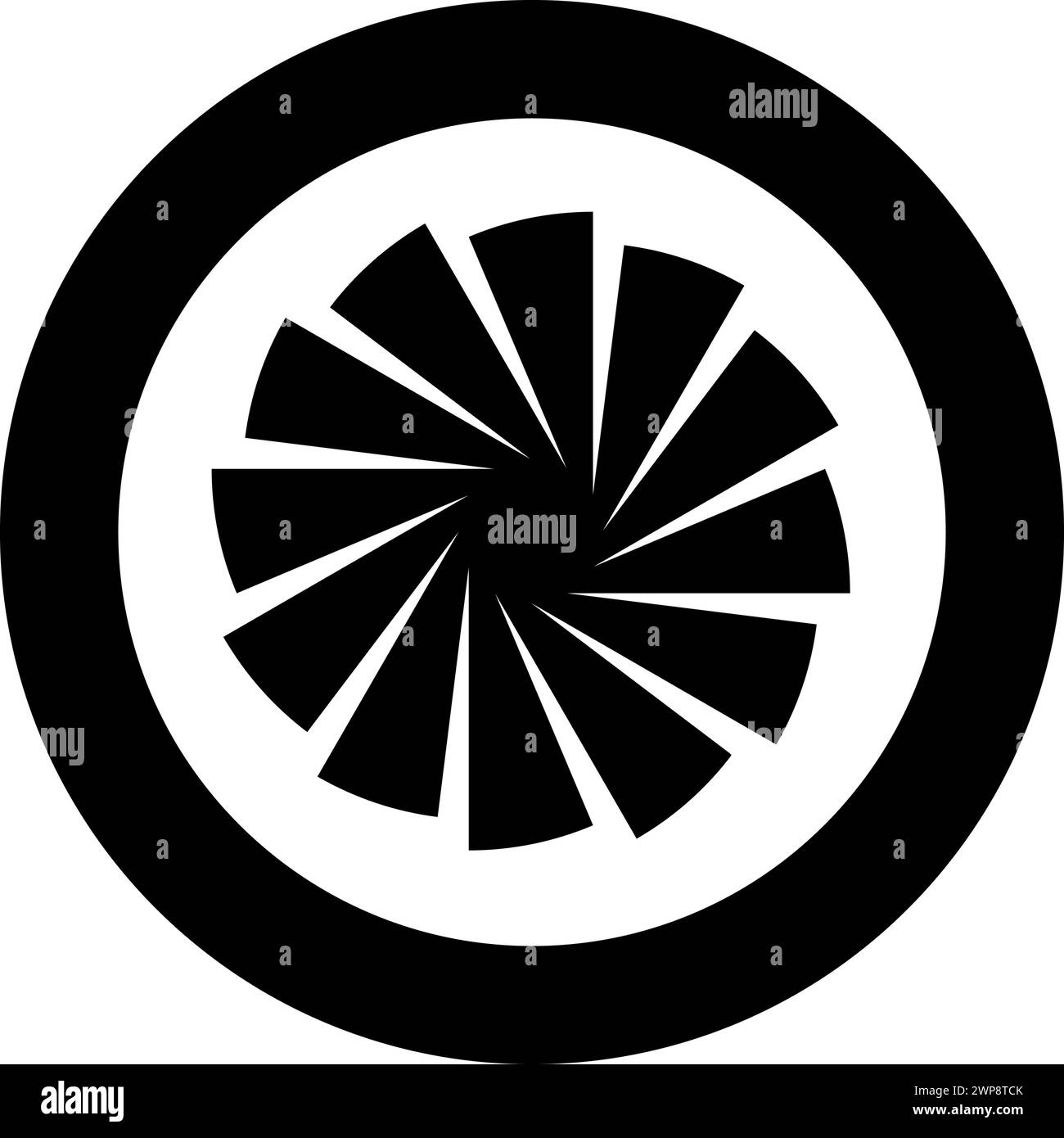 Spiral staircase circular stairs icon in circle round black color vector illustration image ...