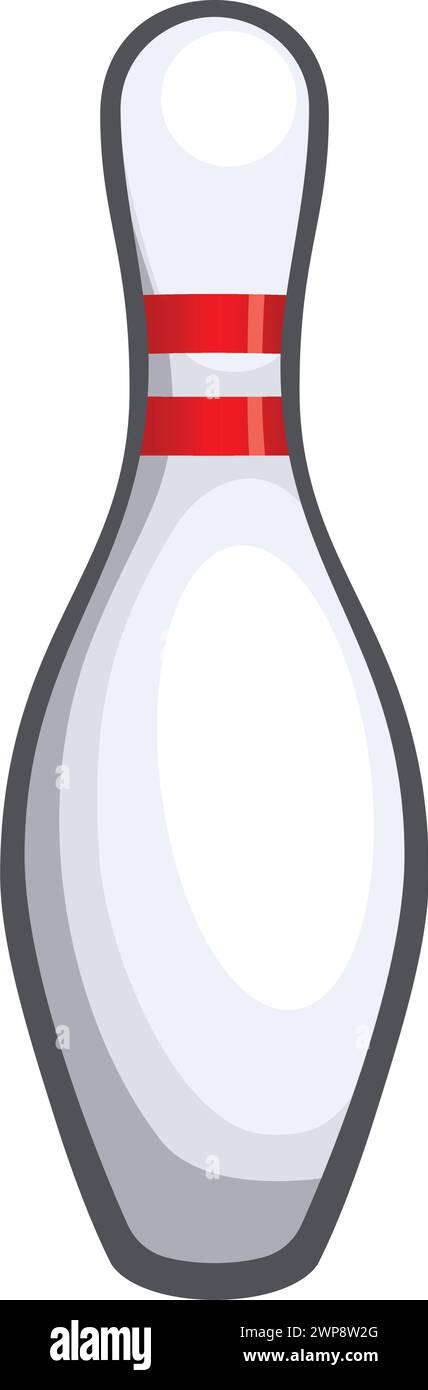 classic simple cartoon ten pin tenpin bowling pin icon vector isolated ...