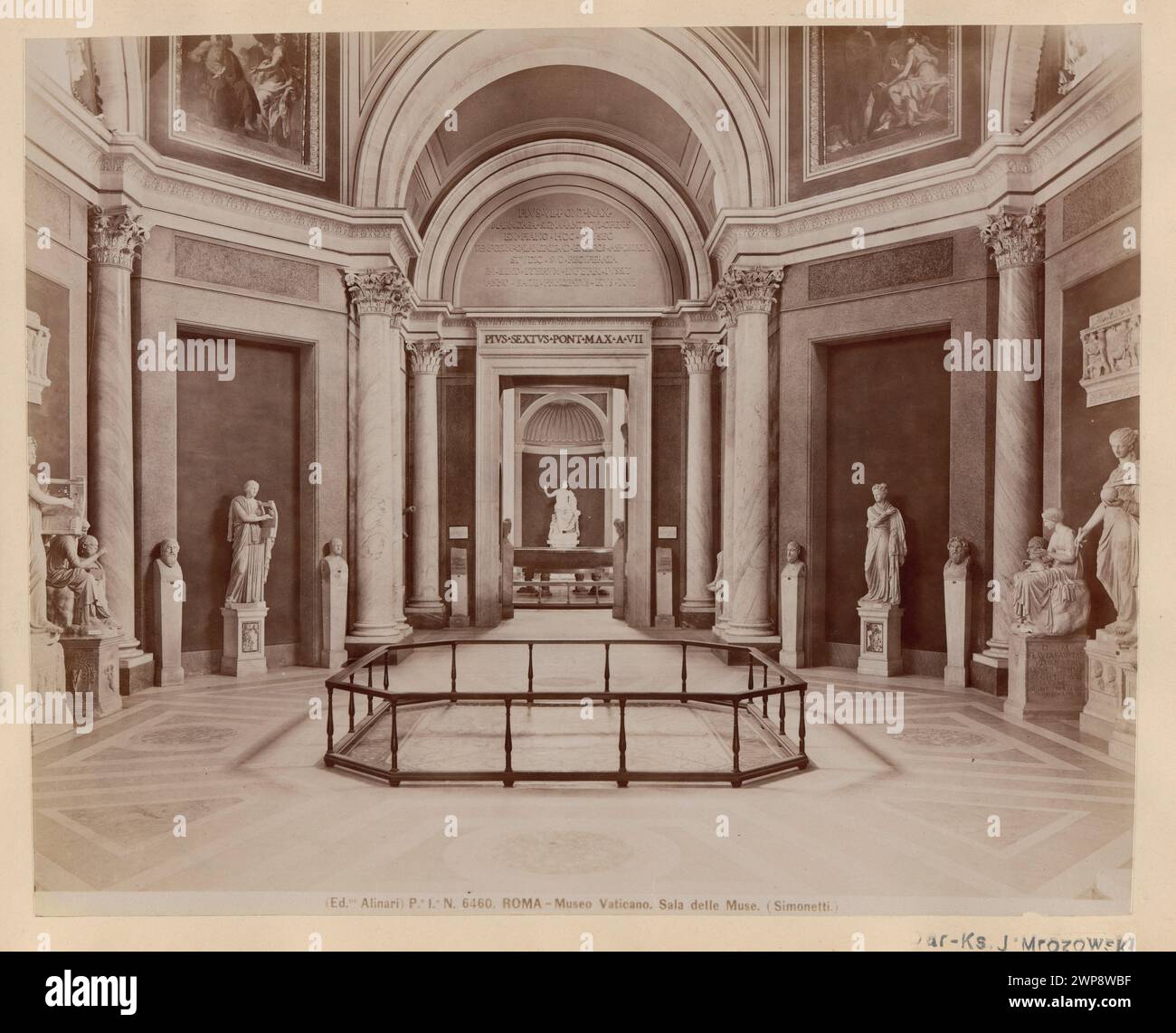 Photograph by Alinari Fratelli, circa 1880-1895, showing the Delle Muse ...