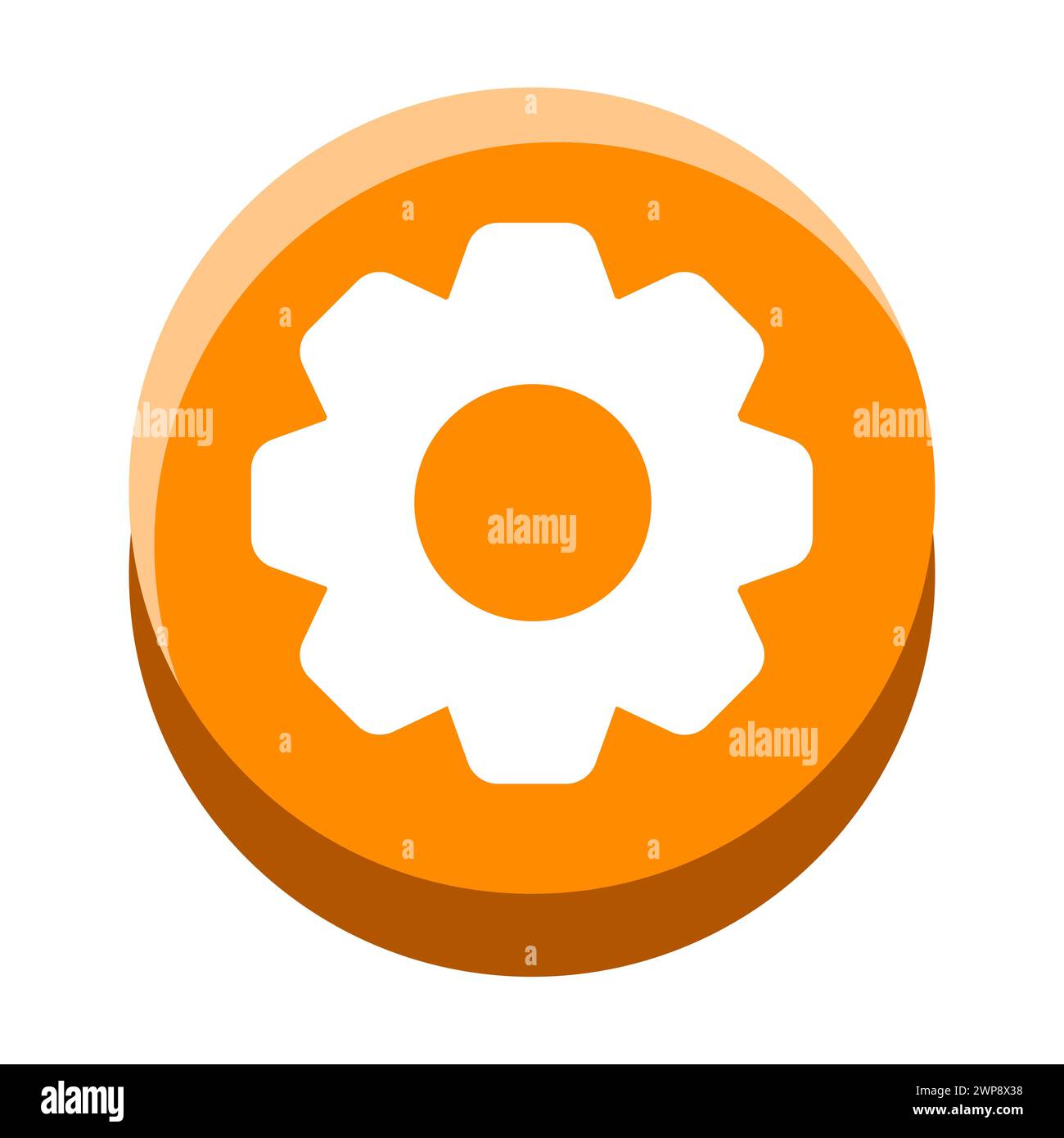 The cartoon setting Button is isolated Stock Vector Image & Art - Alamy