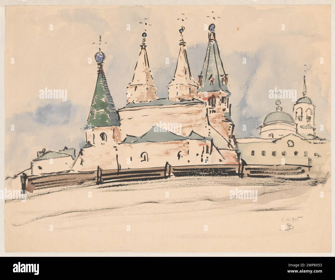 Monastery with four knowing from the series "Old Russia"; Noakowski ...
