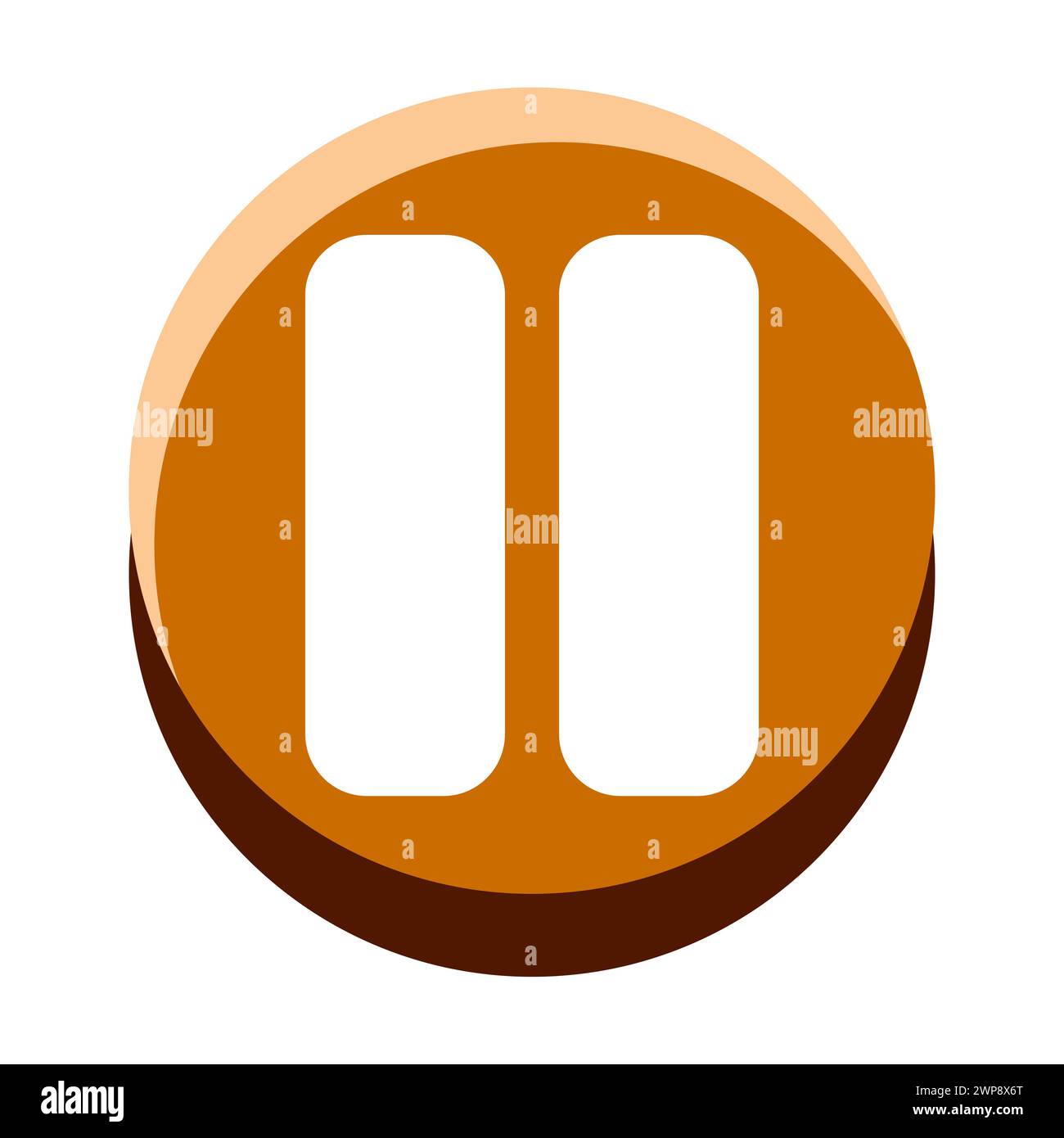 The cartoon pause Button is isolated Stock Vector Image & Art - Alamy