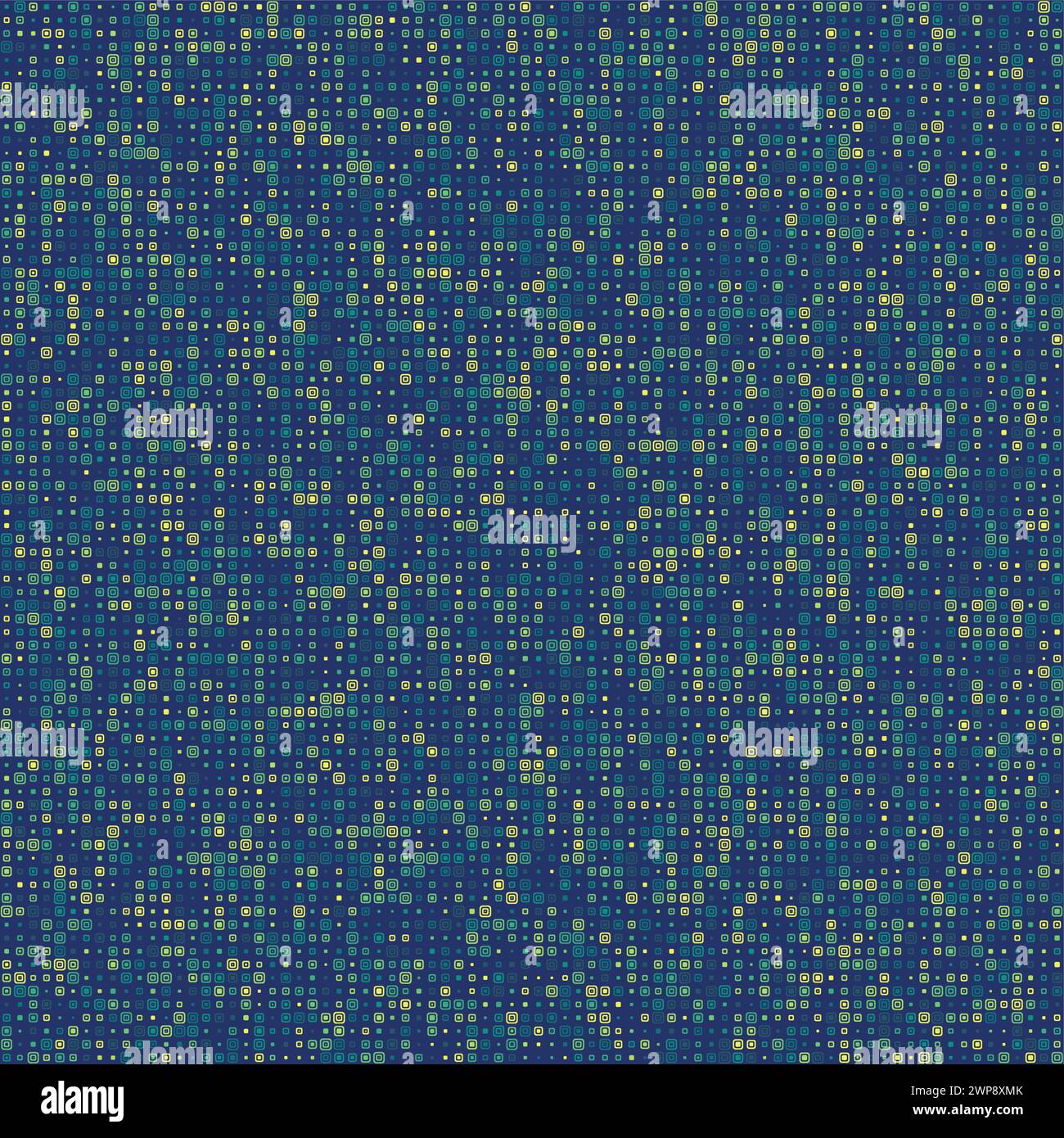 Seamless Background Pattern Stacked Rounded Square Frames In Multiple Colors Deep Ocean Blue