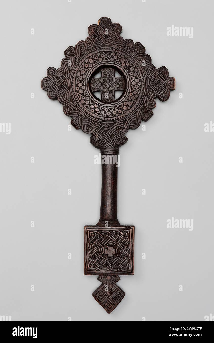 20th-century Ethiopian hand cross, crafted in an unknown workshop ...