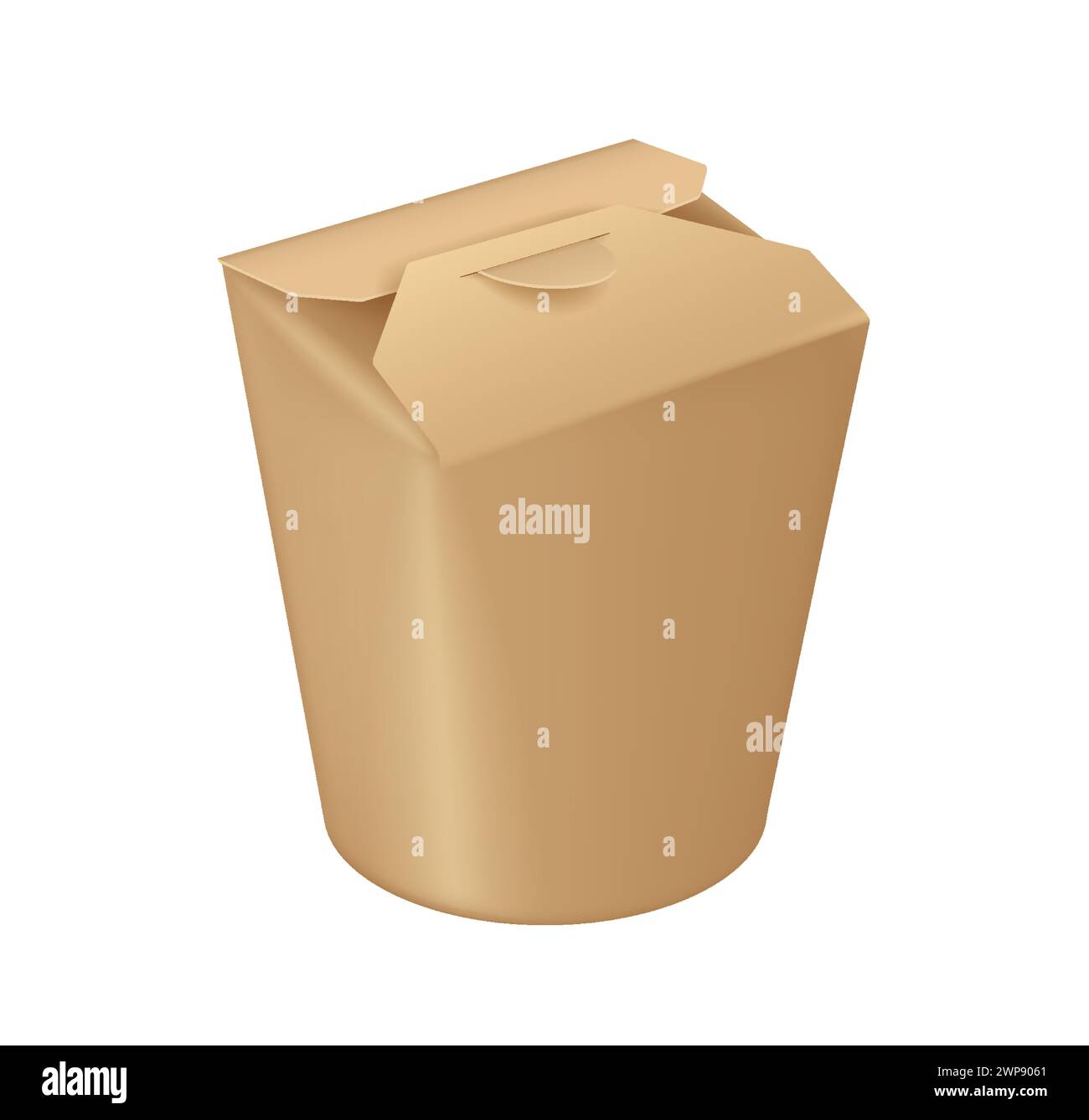 Chinese restaurant takeout box realistic vector illustration. Asian ...