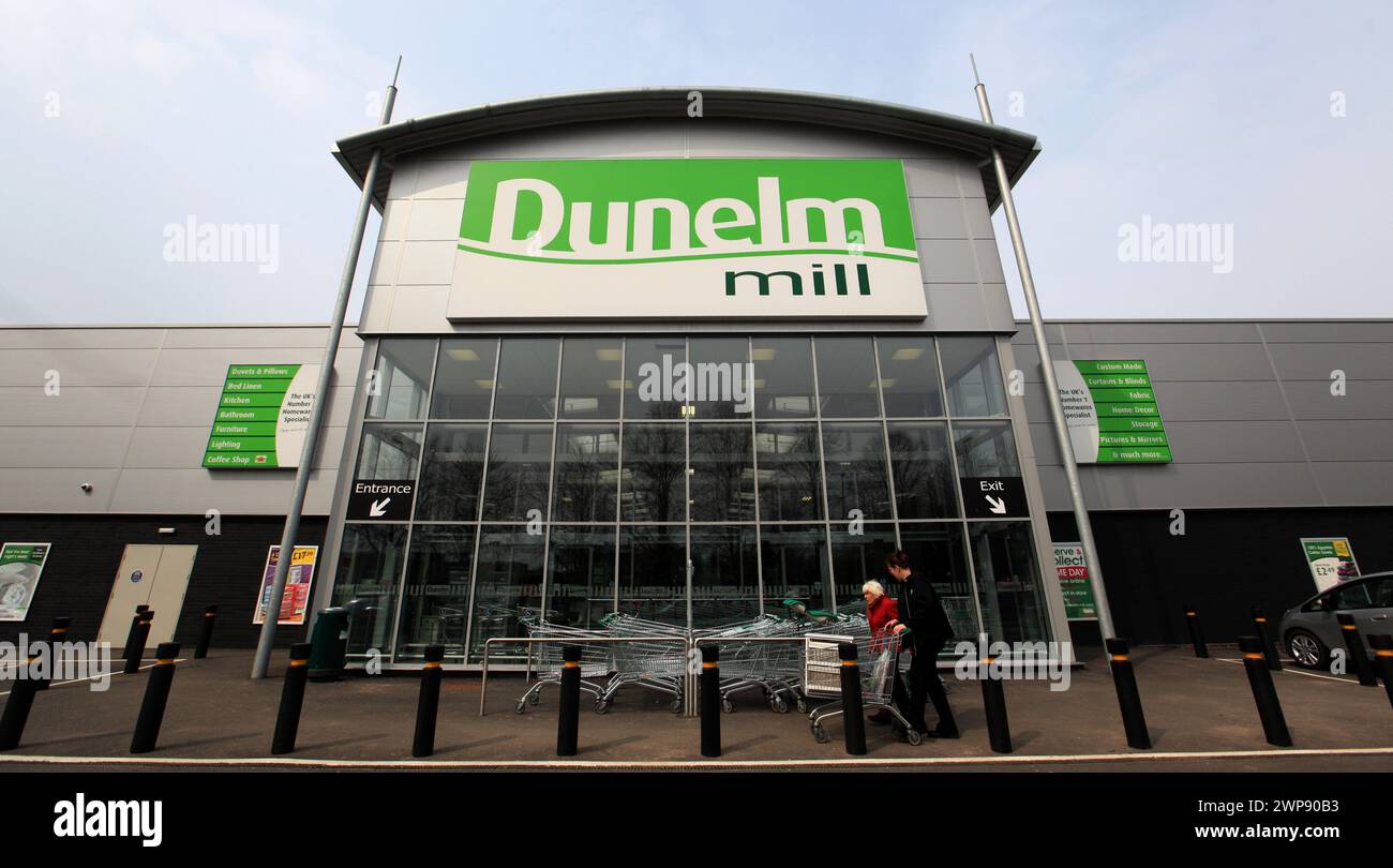 10/04/13 Dunelm Mill store in Derby today. Homewares chain Dunelm has ...