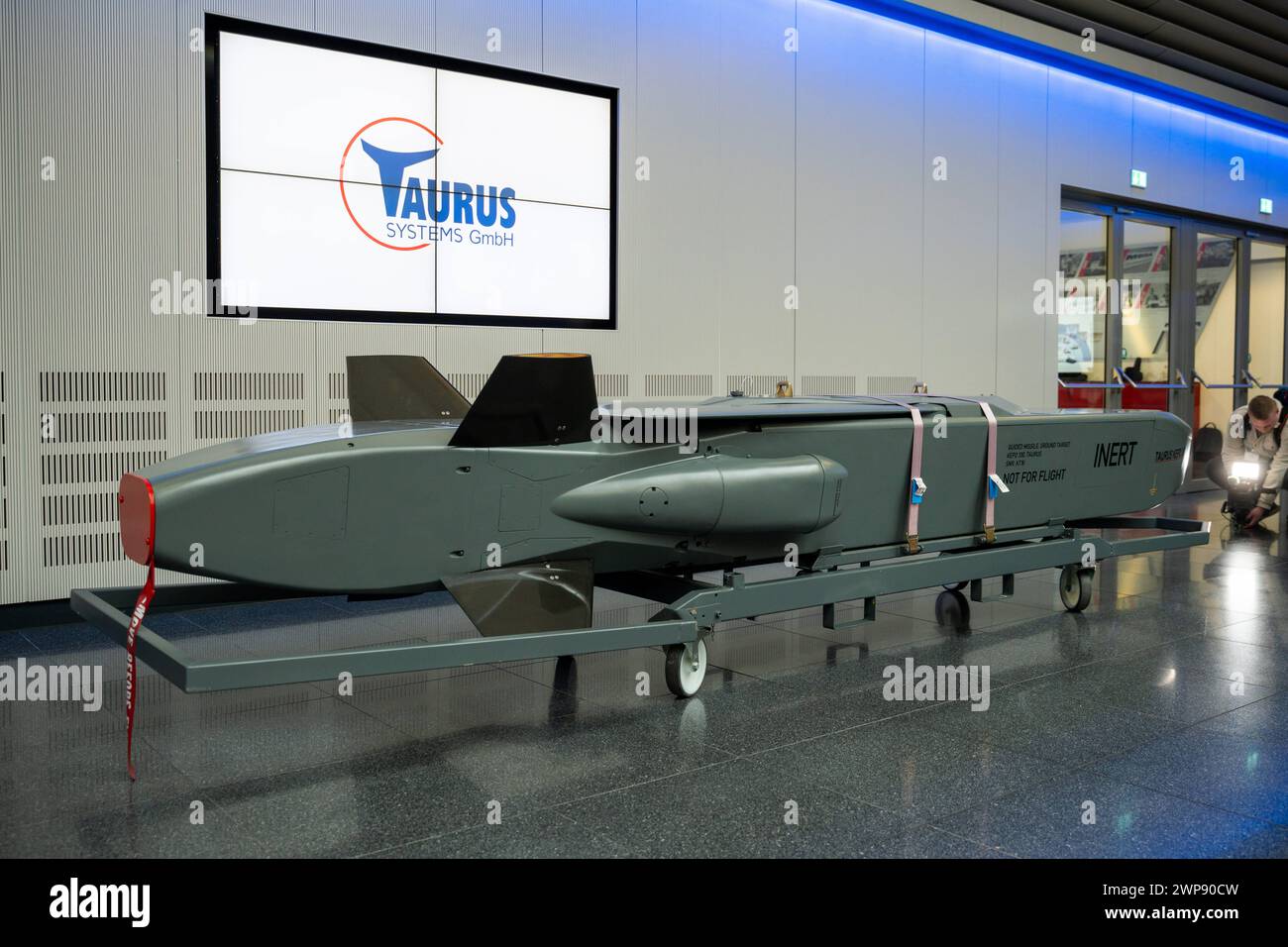Schrobenhausen, Bavaria, Germany - March 5, 2024: Cruise missile Taurus ...