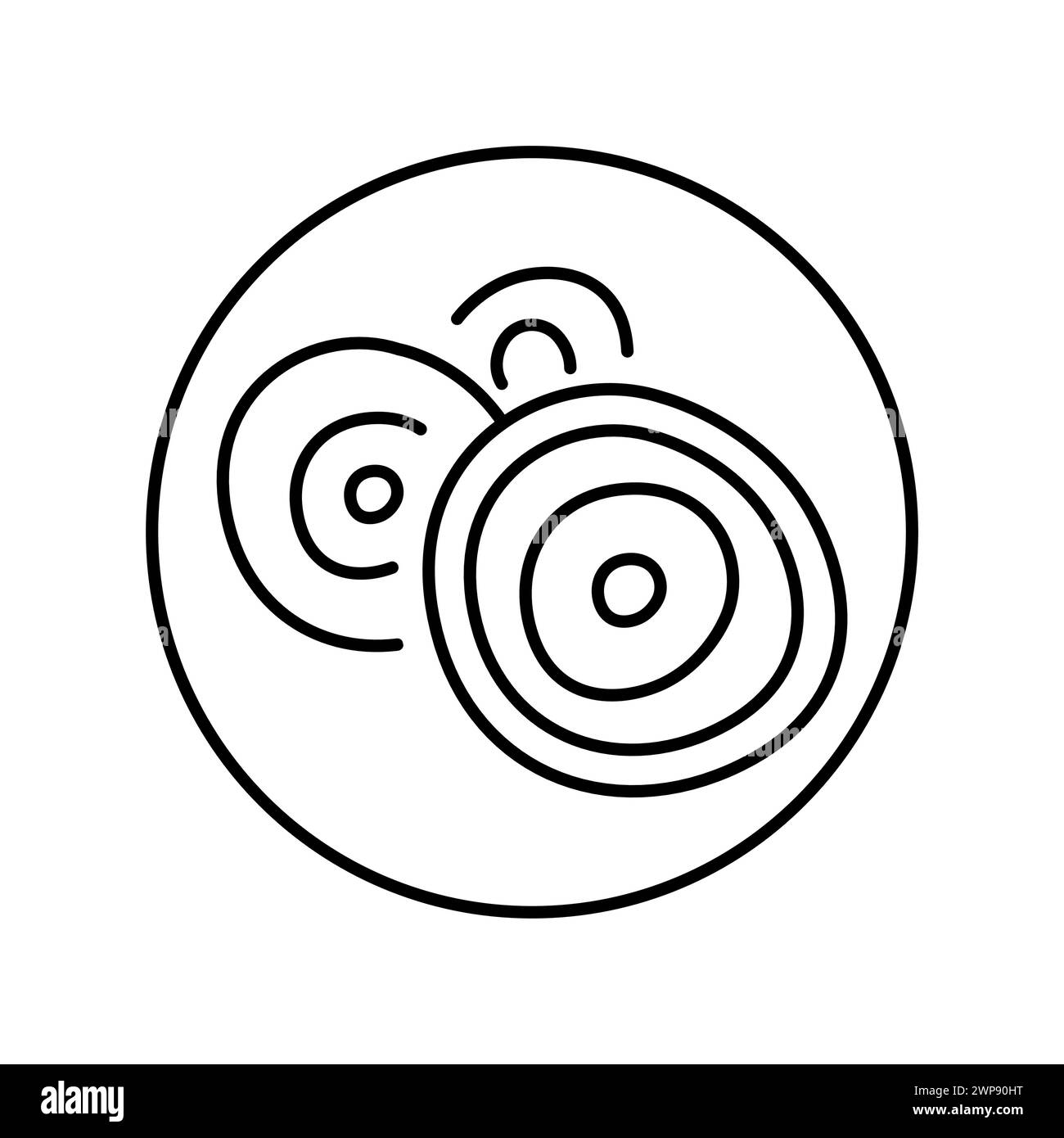 Cells Color Line Icon Organisation In Organism Vector Isolated Element Editable Stroke Stock