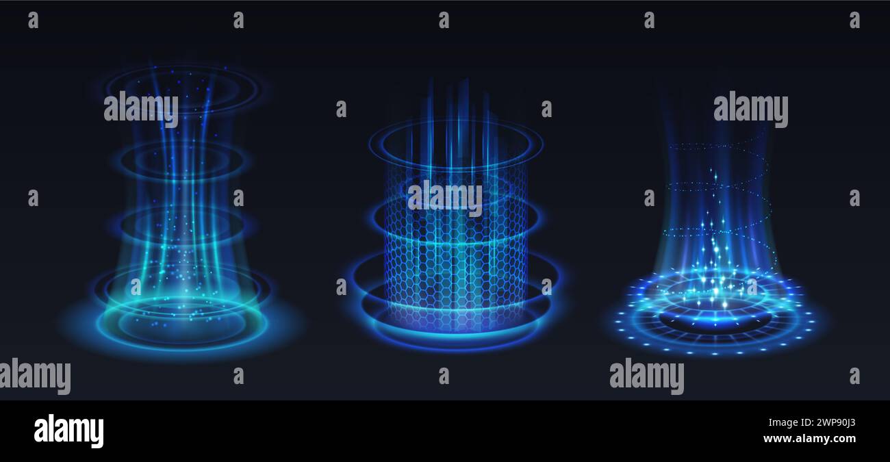 Level up in video-game realistic vector illustration set. Flashing ...