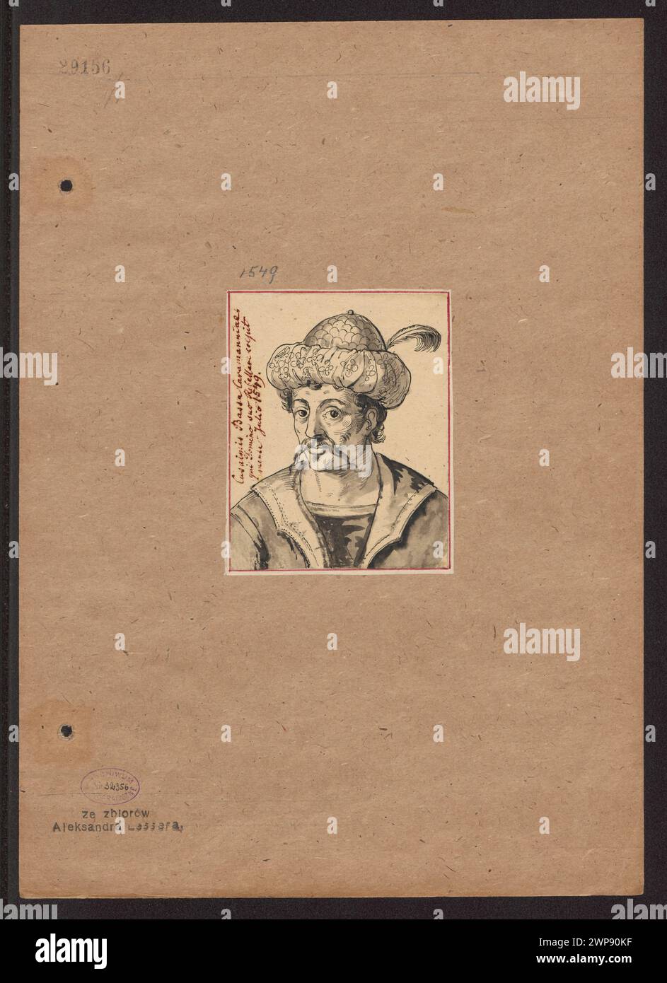 This portrait shows M Czyzna from the 16th century, Cusaimis Basha Caramaniae, wearing men's ...