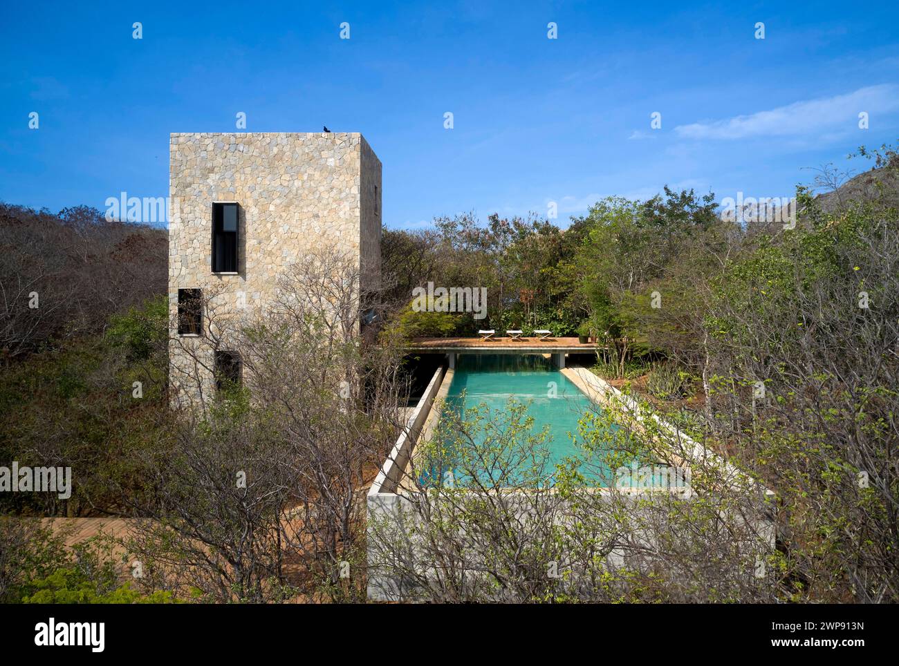 Aerial View. Casa Cometa, Mazunte, Mexico. Architect: Mauricio Rocha with Gabriela Carrillo ...