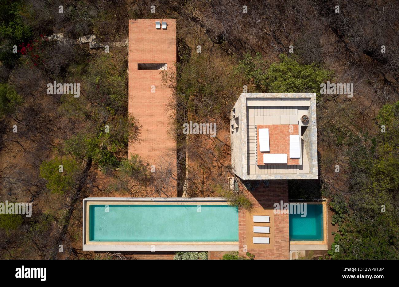 Aerial View. Casa Cometa, Mazunte, Mexico. Architect: Mauricio Rocha with Gabriela Carrillo ...