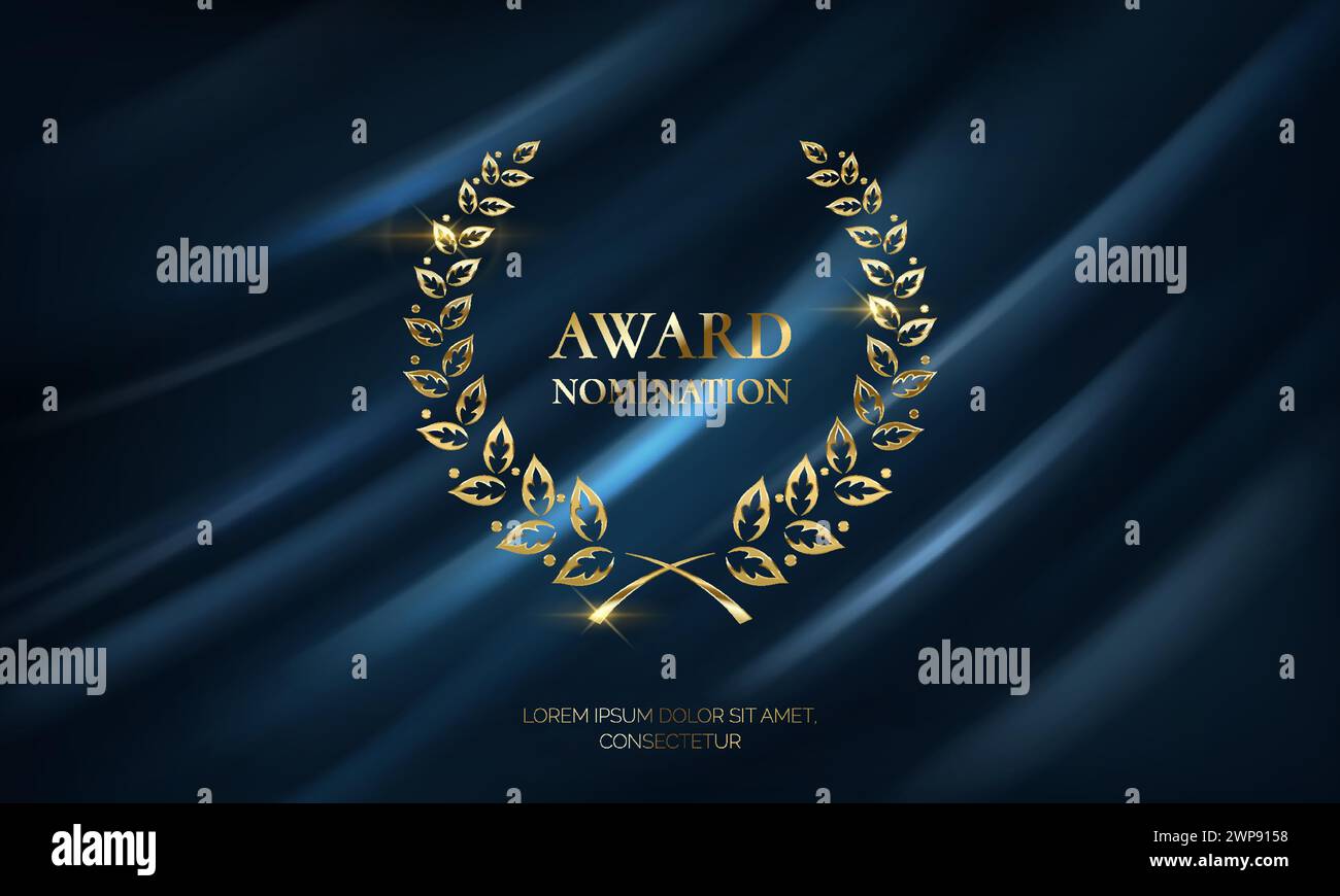 Laurel winner wreath with place for text realistic vector illustration ...