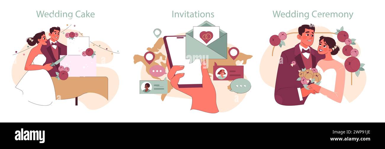 Excited invitation card envelope Stock Vector Images - Alamy