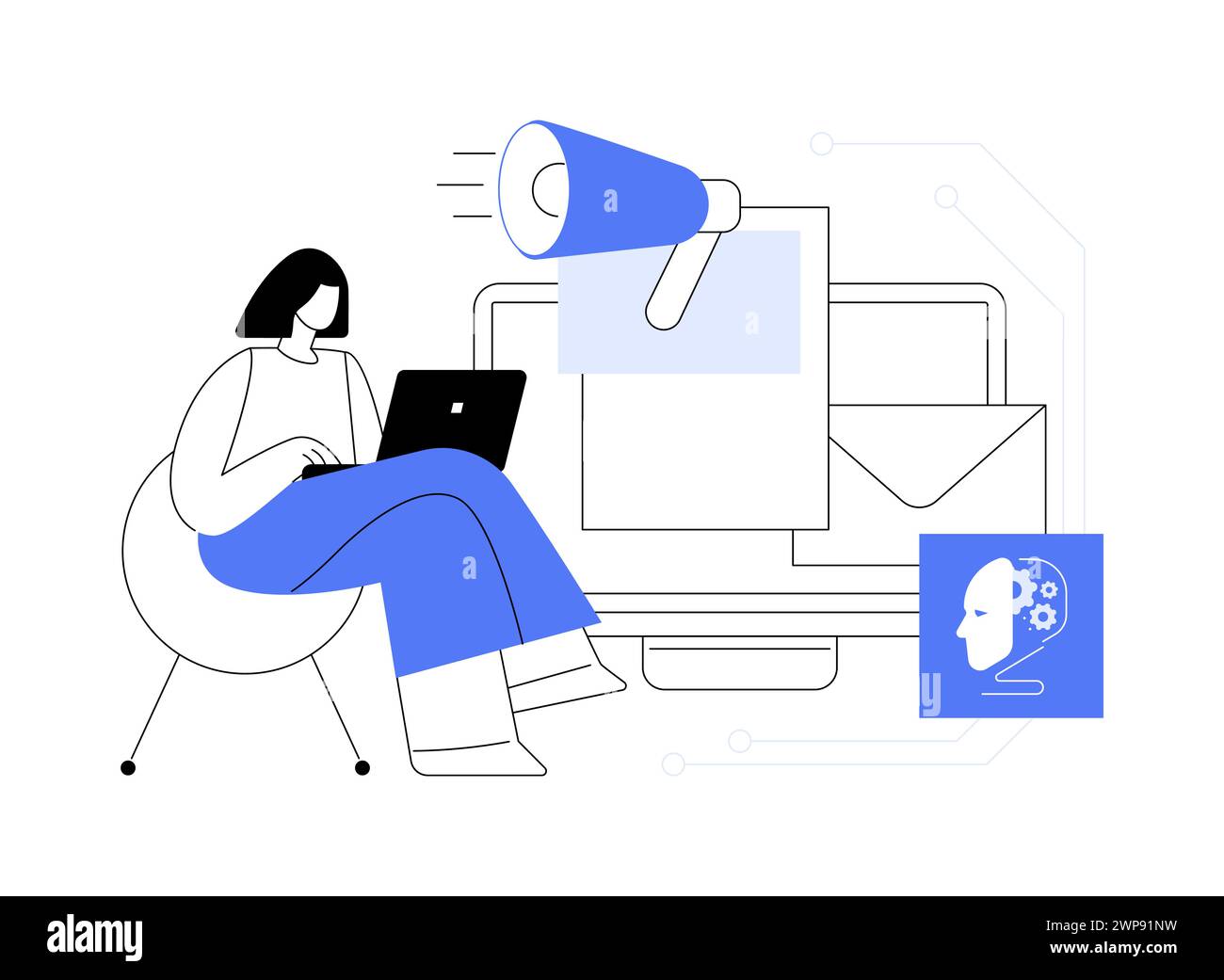 Ai Personalized Marketing Messaging Abstract Concept Vector Illustration Stock Vector Image