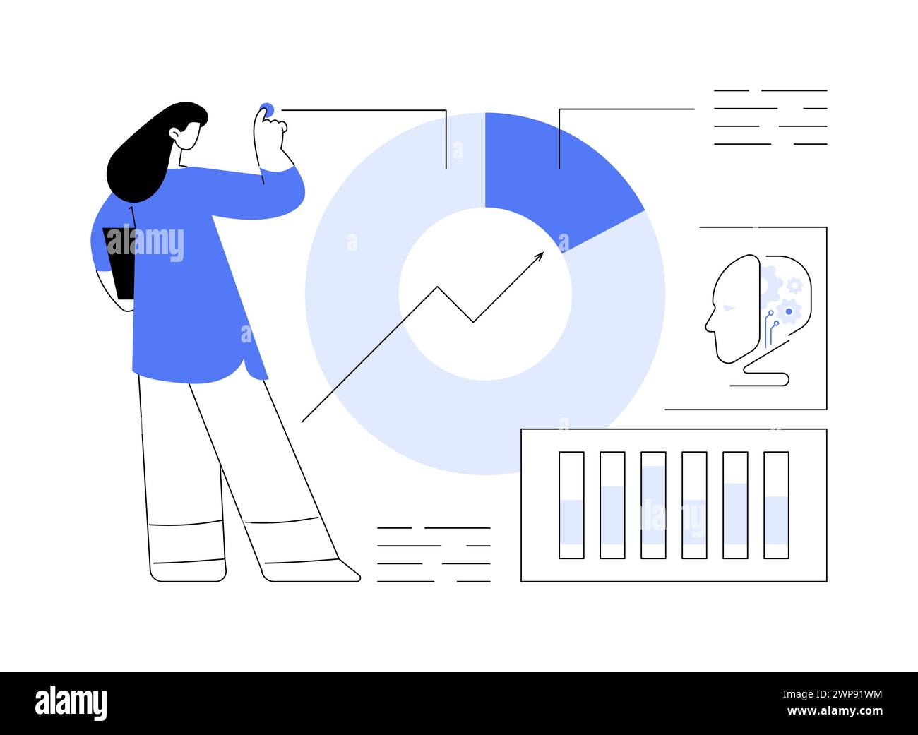 AI-Measured Campaign Success abstract concept vector illustration Stock ...