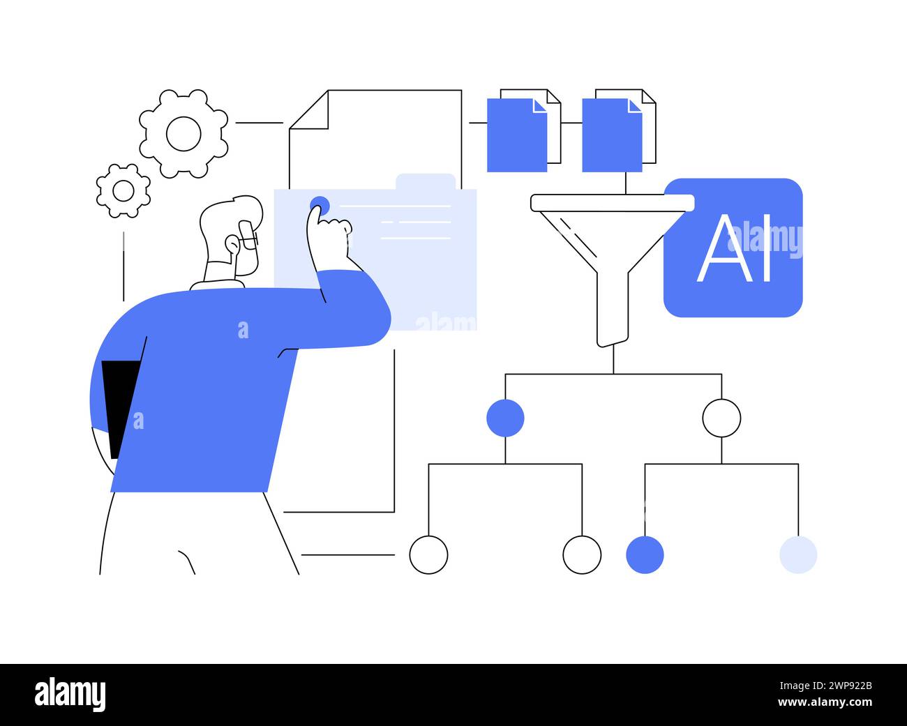 AI-Automated Data Preprocessing abstract concept vector illustration ... AI-Automated Data Preprocessing abstract concept vector illustration ...