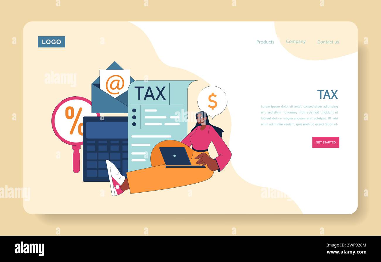 Digital Tax Management Simplified. A confident woman efficiently ...