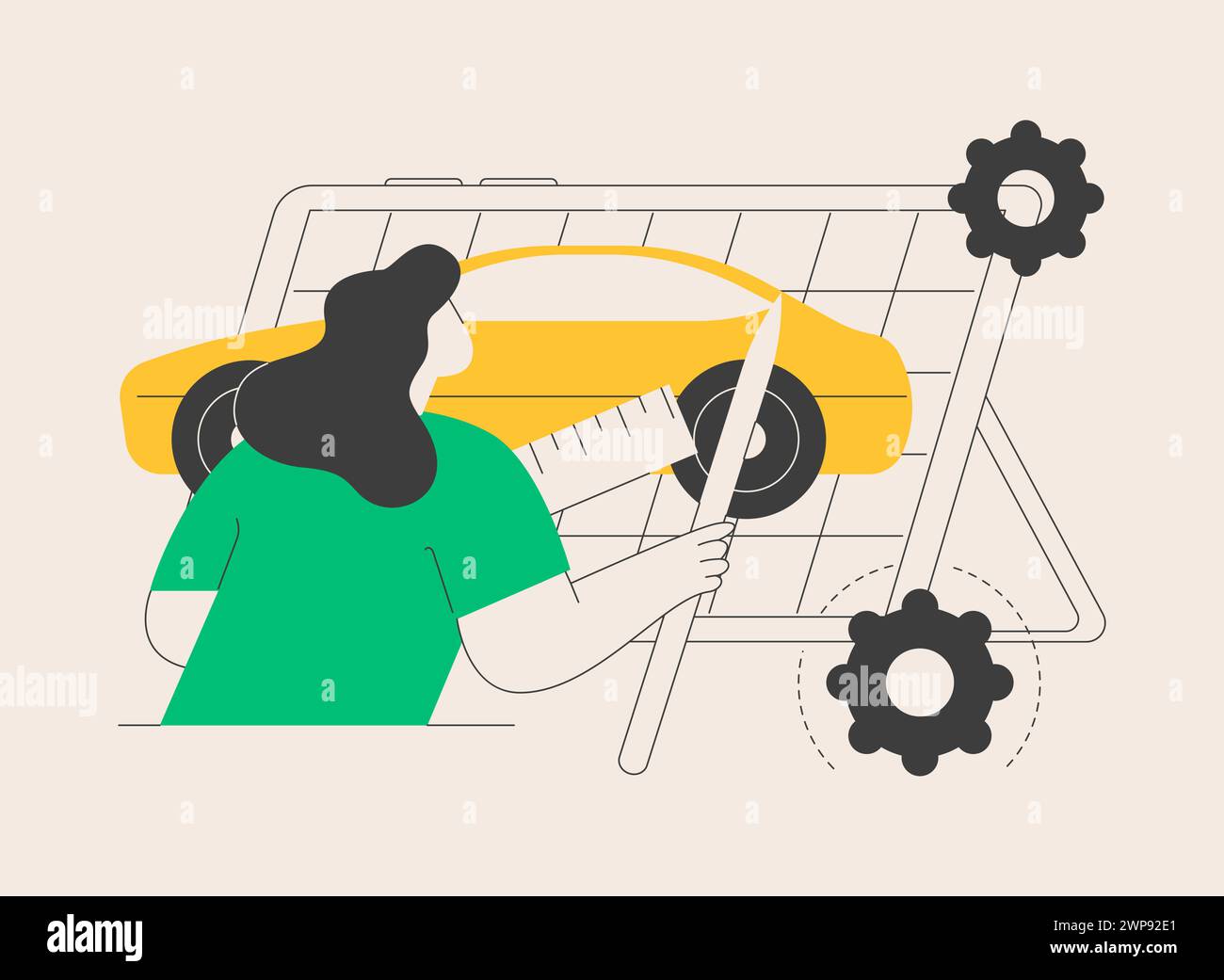 Industrial design abstract concept vector illustration Stock Vector ...