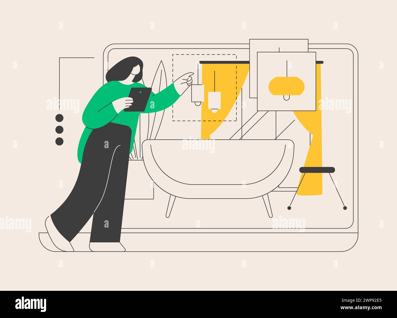 Interior design abstract concept vector illustration Stock Vector Image ...