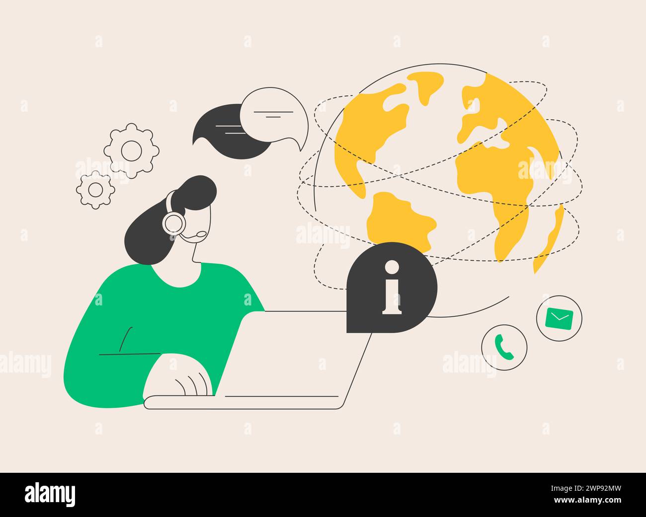 Customer support abstract concept vector illustration Stock Vector ...