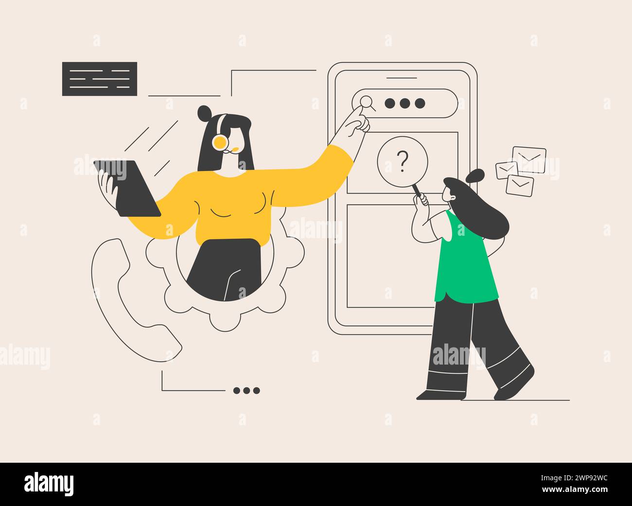 Call center abstract concept vector illustration Stock Vector Image ...