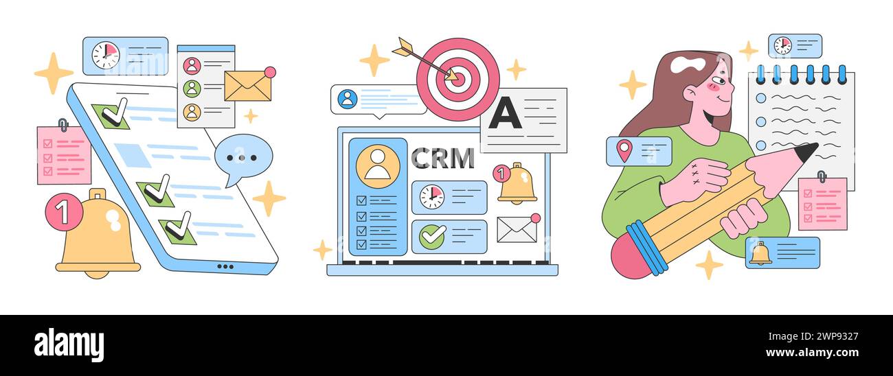 Jotting down notes Stock Vector Images - Alamy