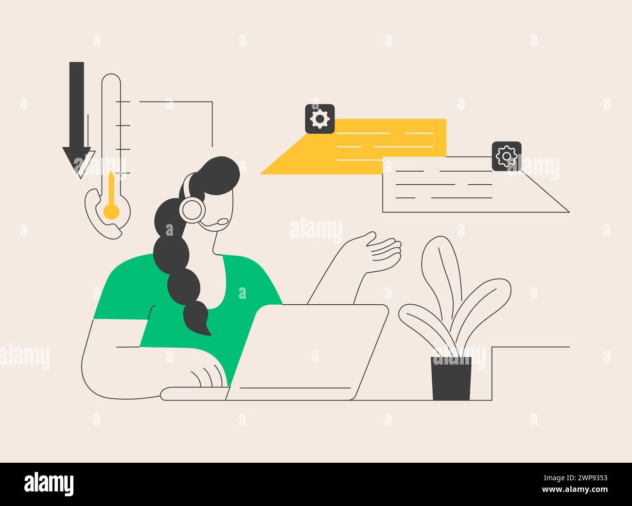 Cold calling abstract concept vector illustration Stock Vector Image ...