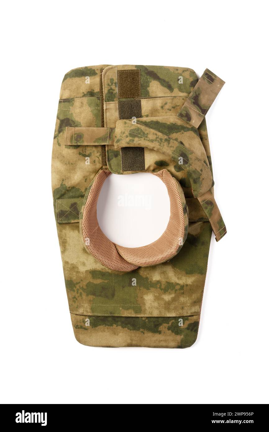 Tactical neck protection module isolated on white Stock Photo - Alamy