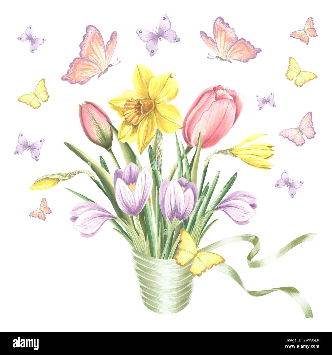 Cartoon daffodil flower hi-res stock photography and images - Alamy
