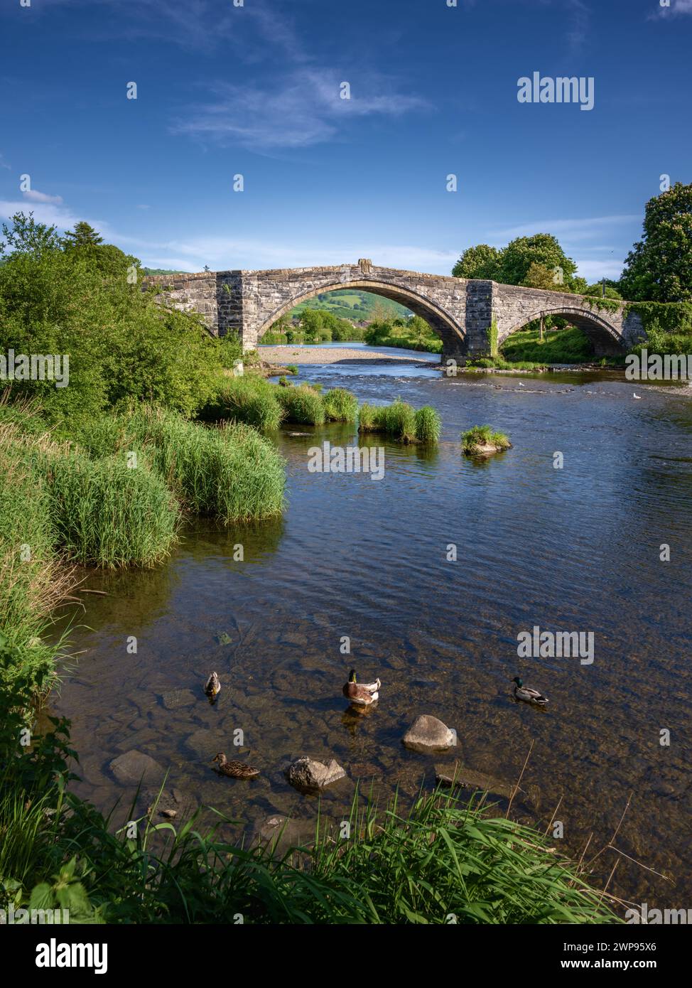 Pont Fawr, Three-arched bridge across Conwy river by Inigo Jones ...