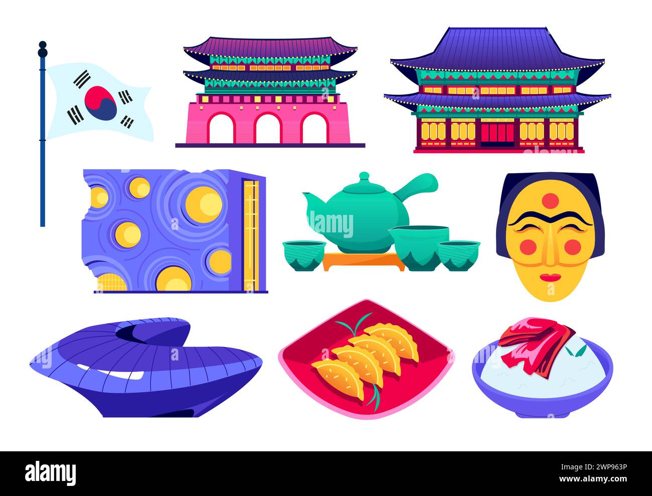 Korean cuisine traditional kimchi Stock Vector Images - Alamy