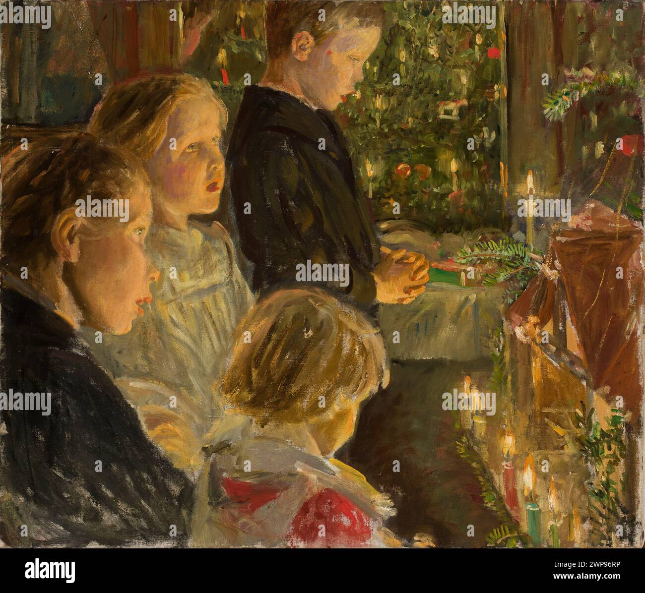 A early 20th century German painting by Leopold Kalckreuth depicting ...