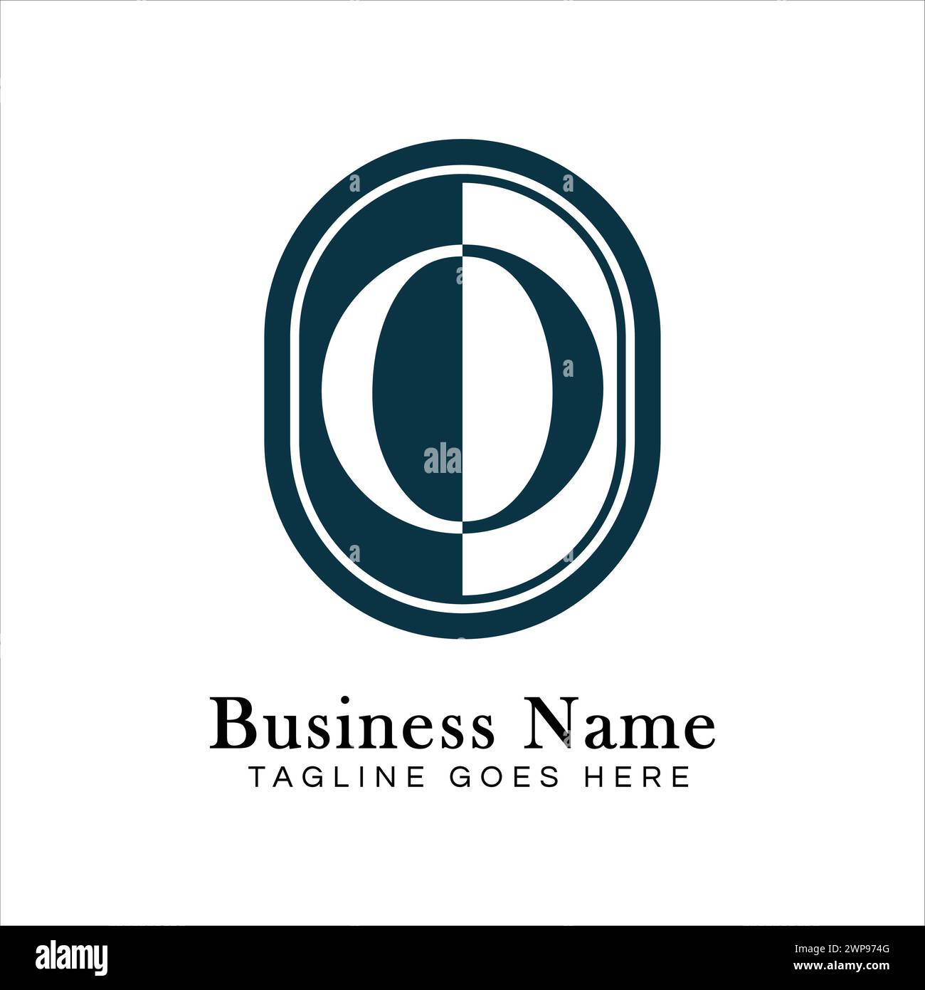 Letter O Logo in Oval shape. Alphabet O Business Icon in Round Shape ...